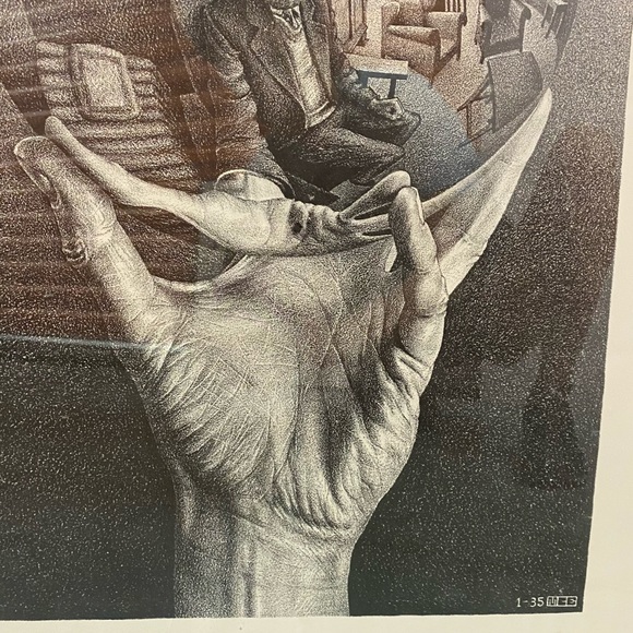 Art | Rare Mc Escher Art Hand With Reflecting Sphere | Poshmark